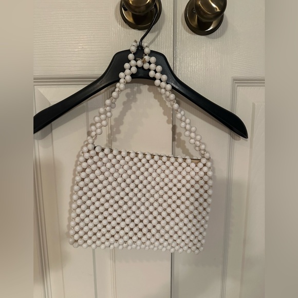 Bags | Vintage Lady Ellen White Beaded Purse Bag | Poshmark